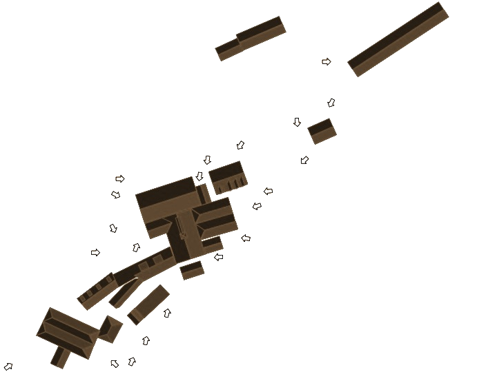 Roll mouse over buildings or click on arrows